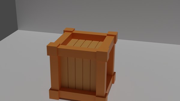 Low poly Wooden crate model - TurboSquid 1970161
