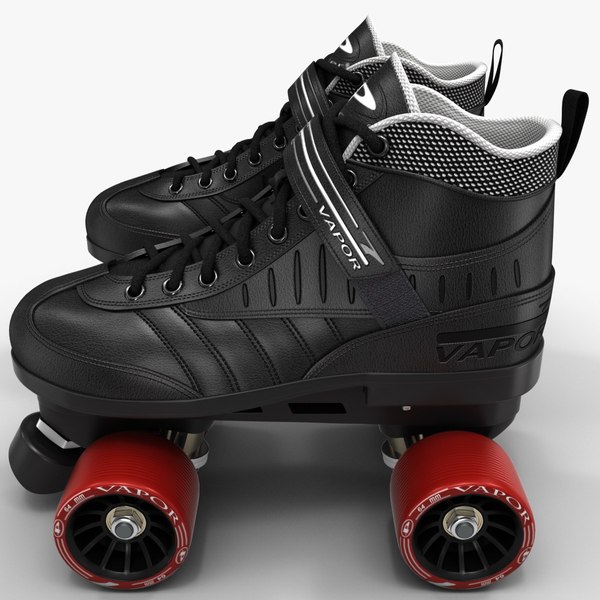 3ds max quad roller skates black