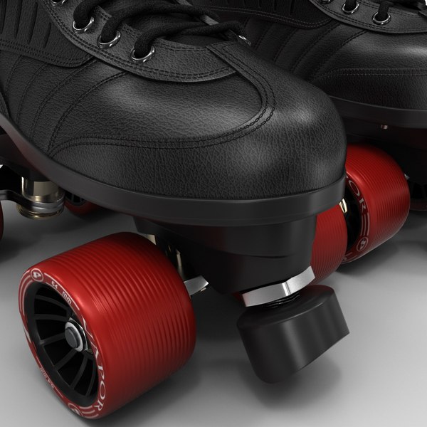 3ds max quad roller skates black