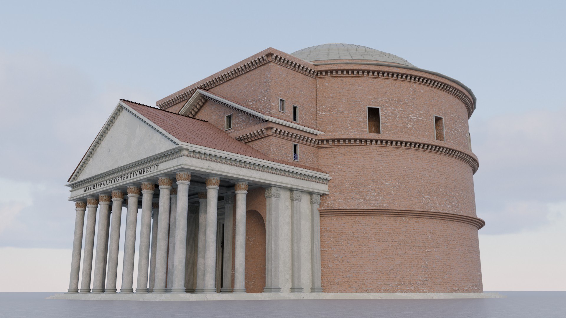 3D Ancient Roman Pantheon High Detail PBR Texture 3D Model 3D Model ...
