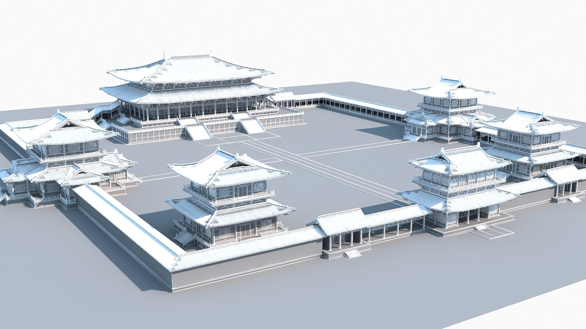 3D Chinese Ancient Palace 1 Model - TurboSquid 1840892