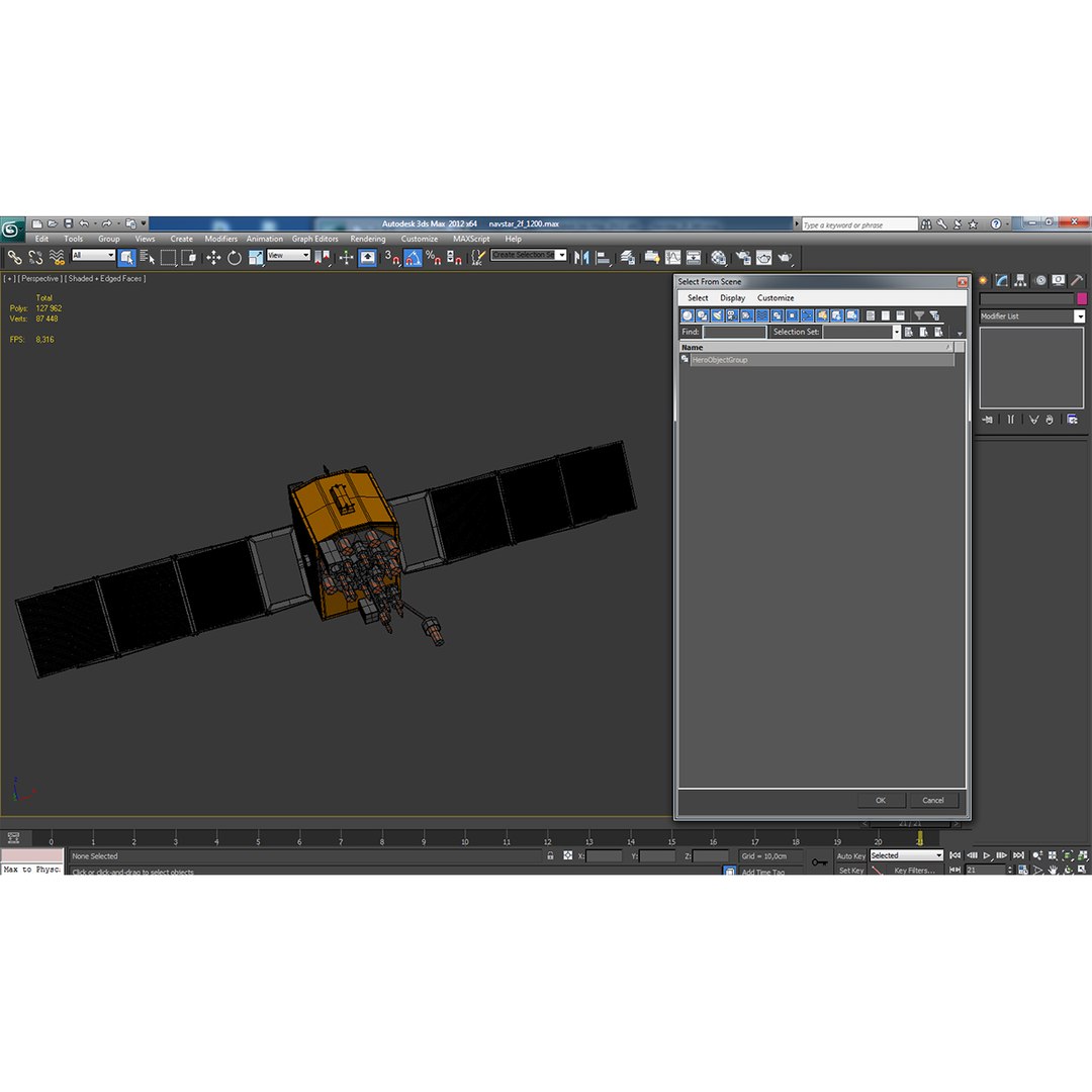 gps satellite navstar block 3d model