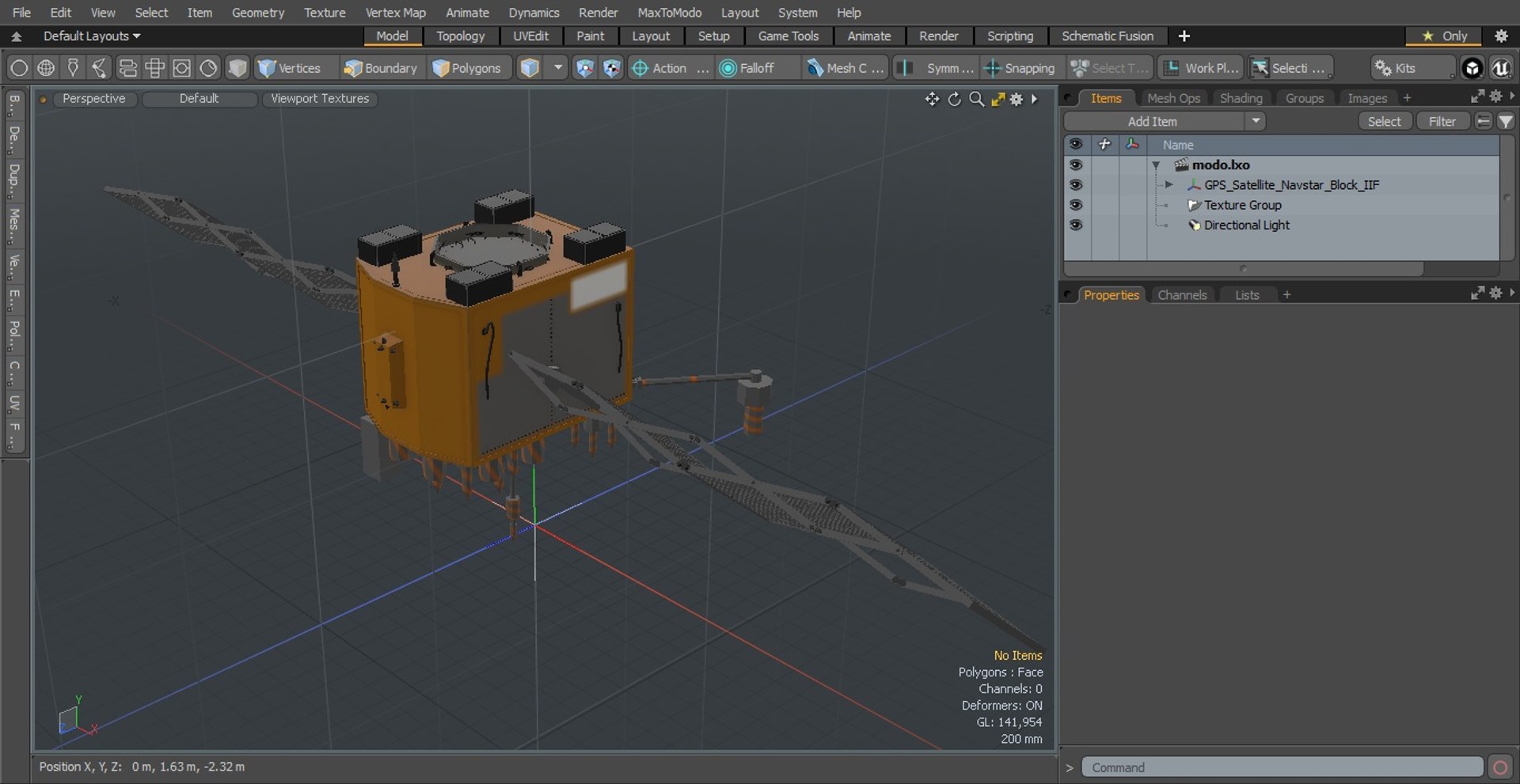 gps satellite navstar block 3d model