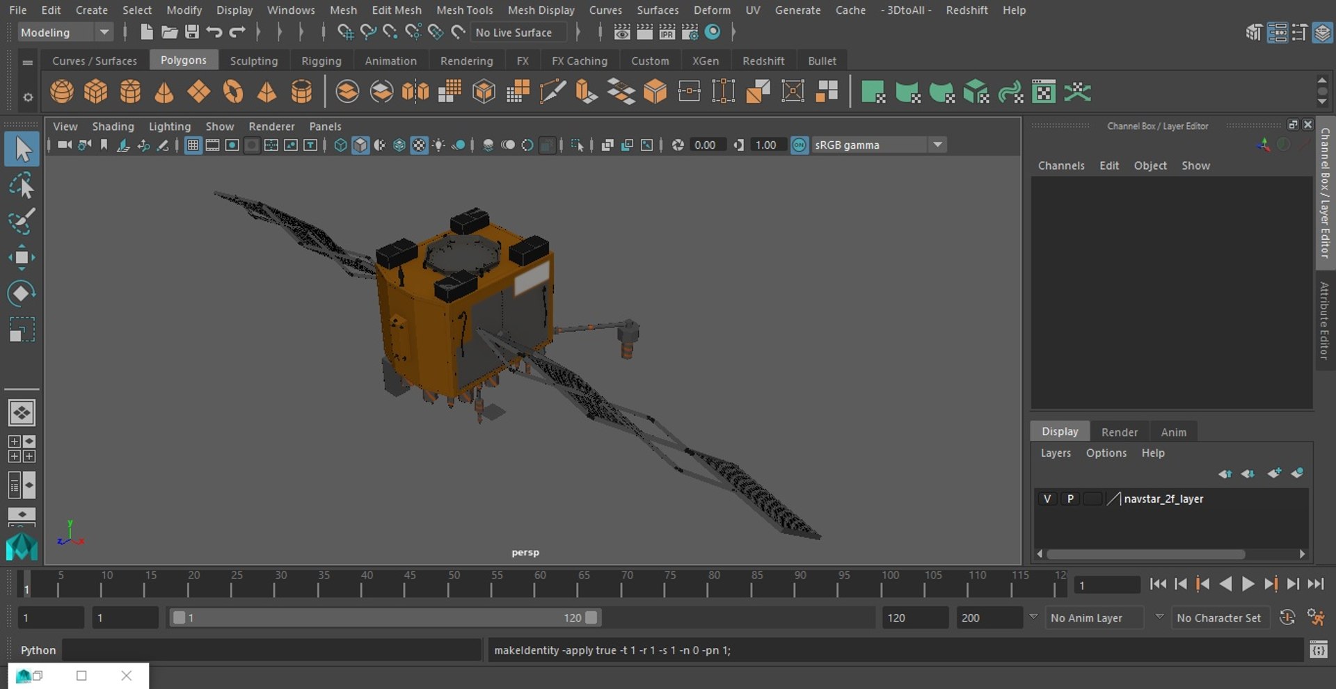 gps satellite navstar block 3d model