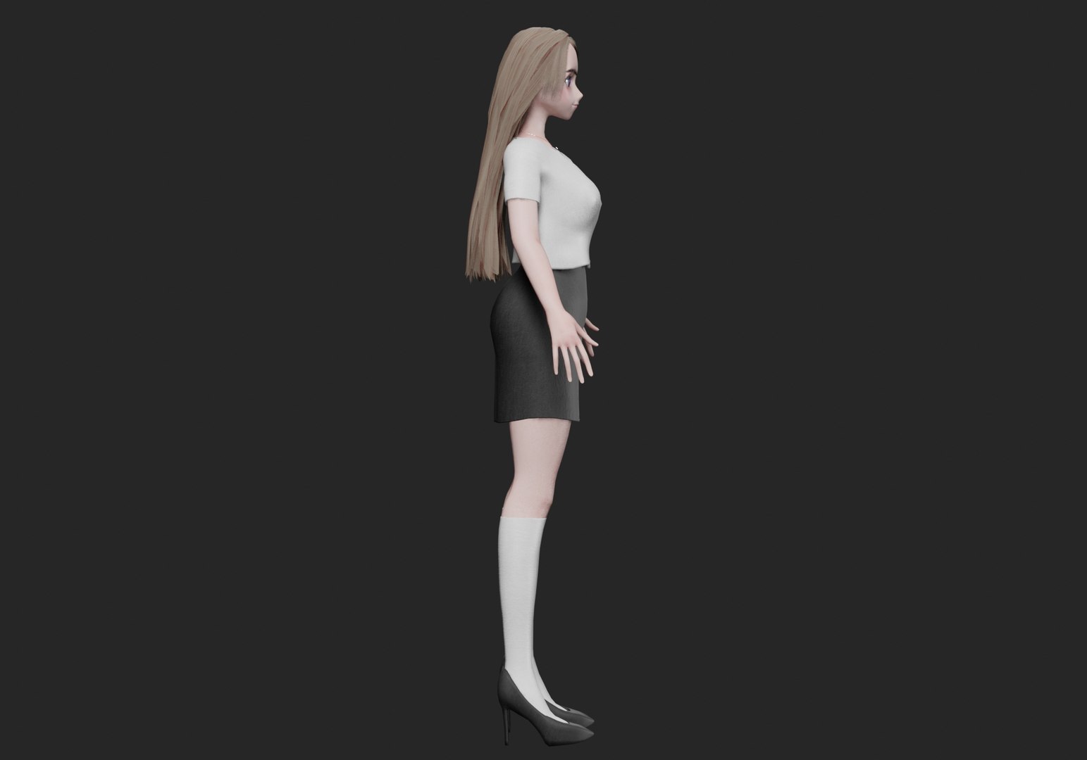 Basic Anime Girl V29361 3D Model - TurboSquid 2272494