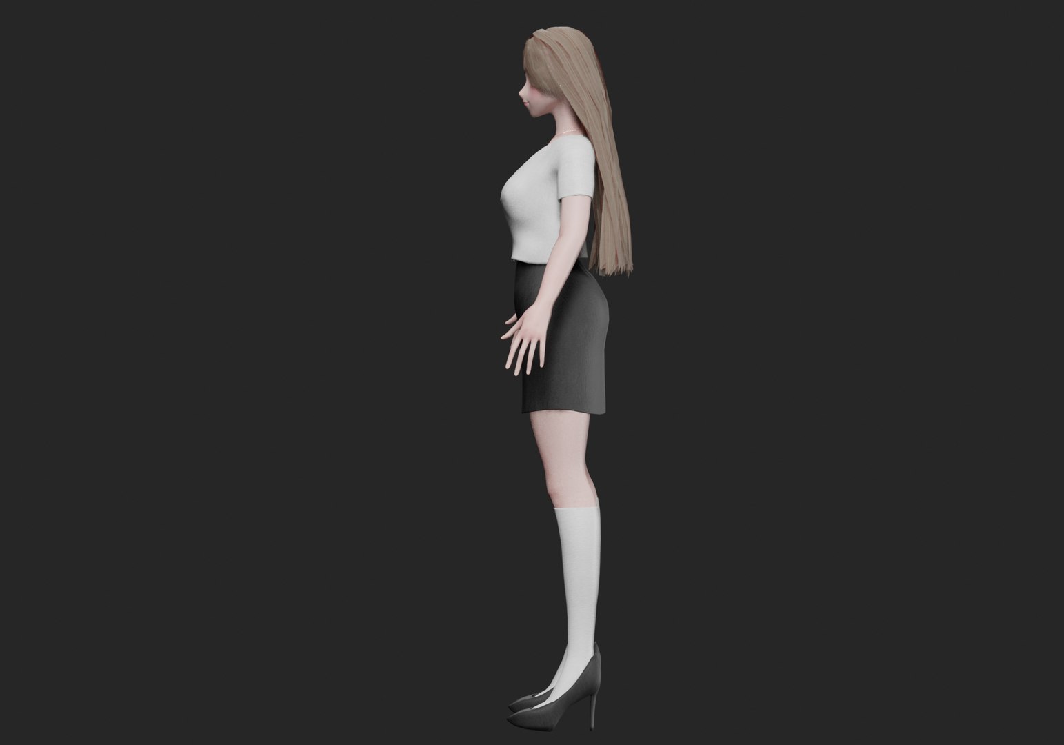 Basic Anime Girl V29361 3D Model - TurboSquid 2272494