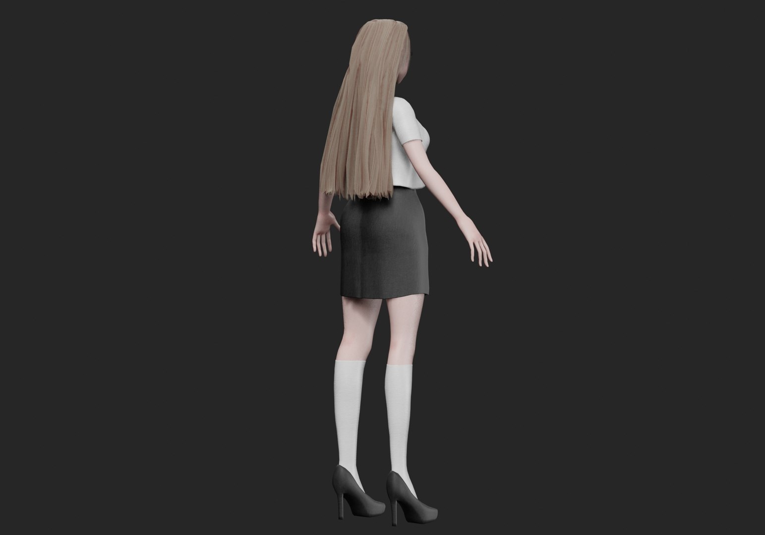 Basic Anime Girl V29361 3D Model - TurboSquid 2272494
