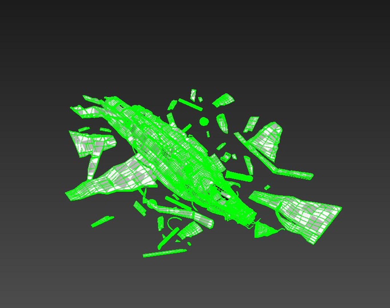 3D Model Crashed Aircraft - TurboSquid 1258410