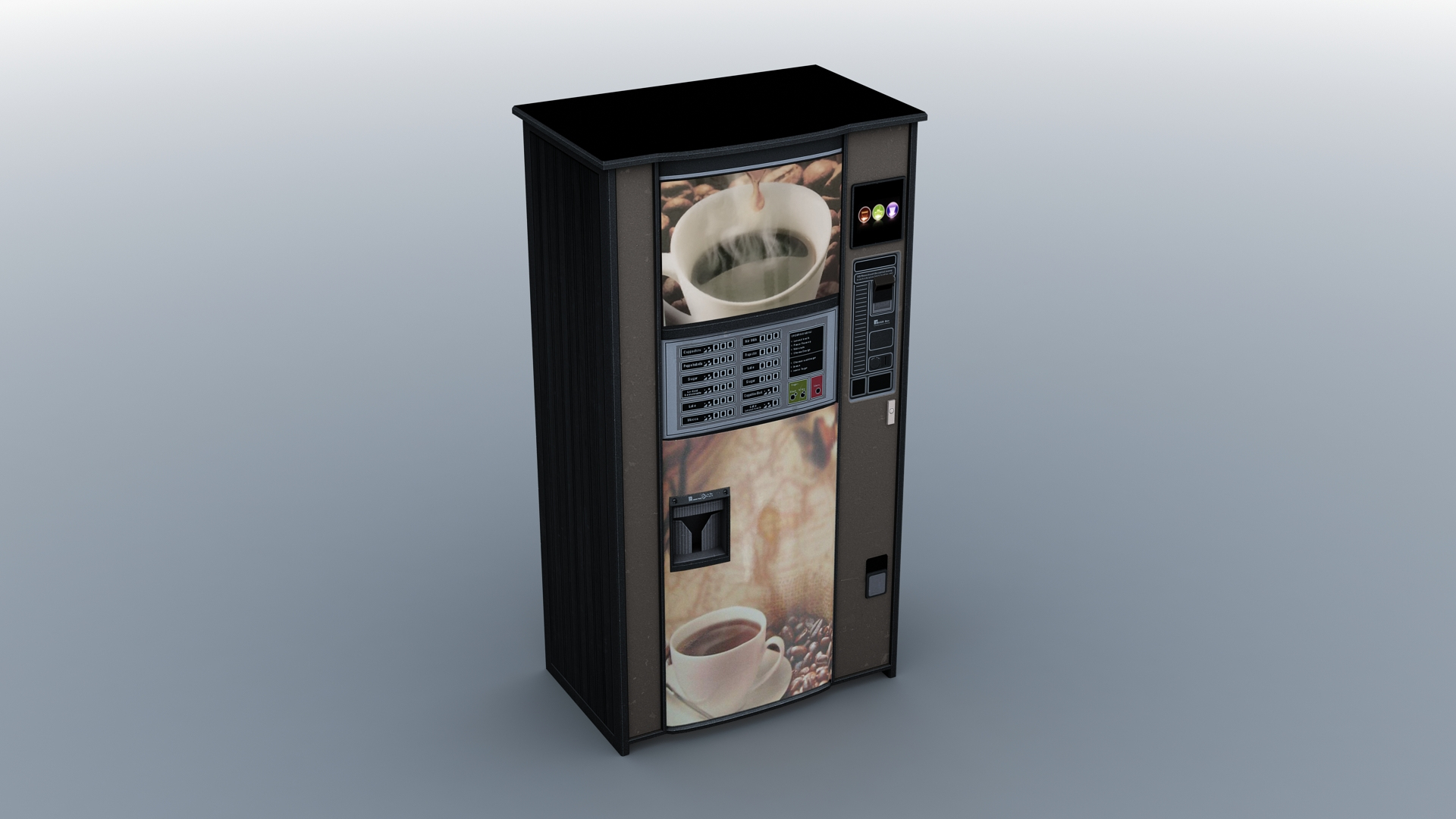 3d coffee tea vending machine model