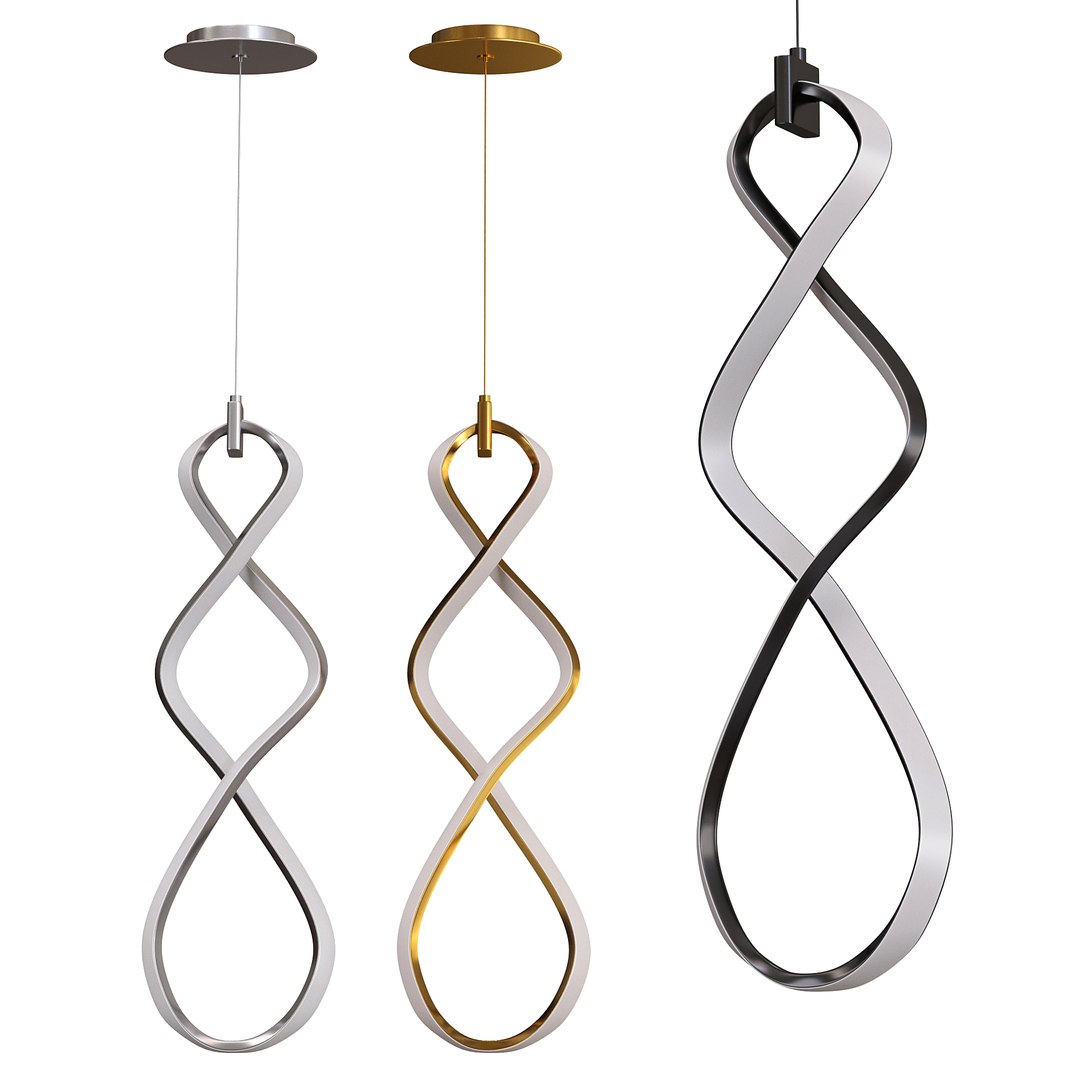 Fralick Light Chrome LED Pendant 3D Model - TurboSquid 2196579