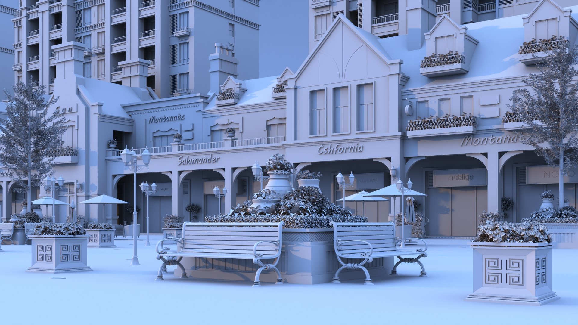 Classic Downtown 3D Model - TurboSquid 2208274