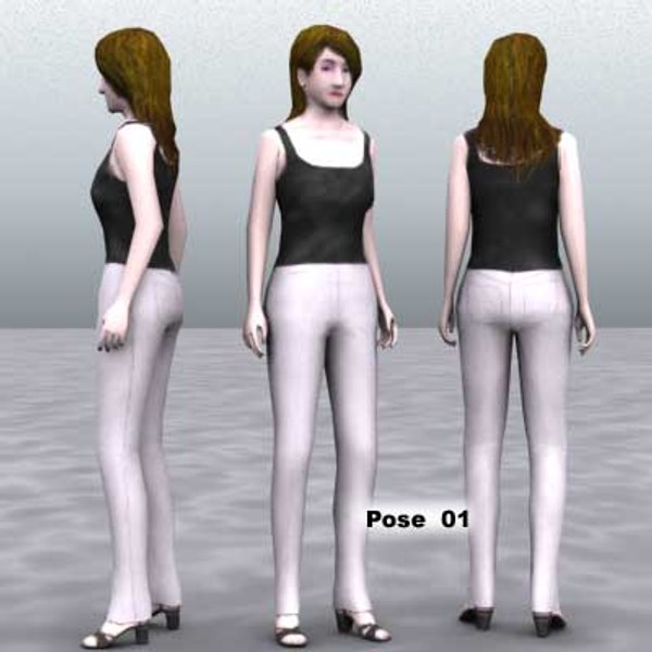 3d model human female girl