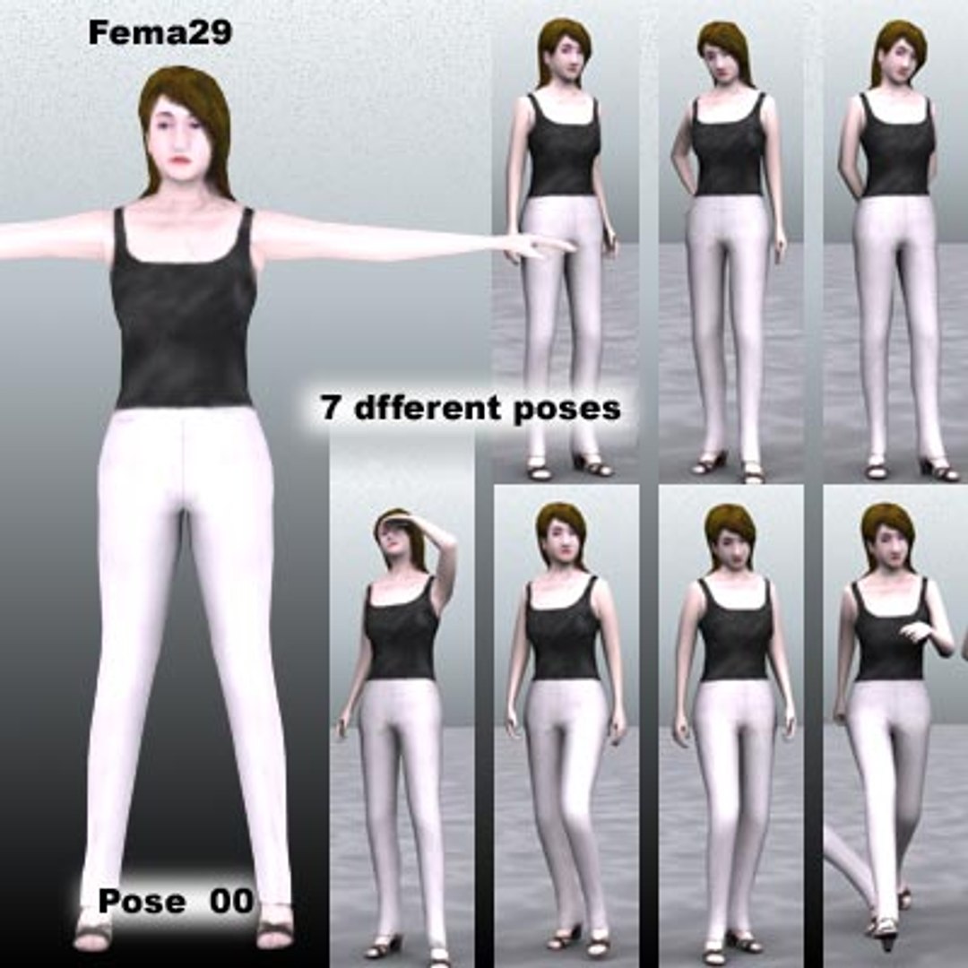 3d Model Human Female Girl