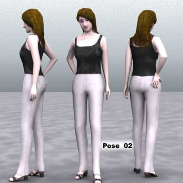 3d model human female girl
