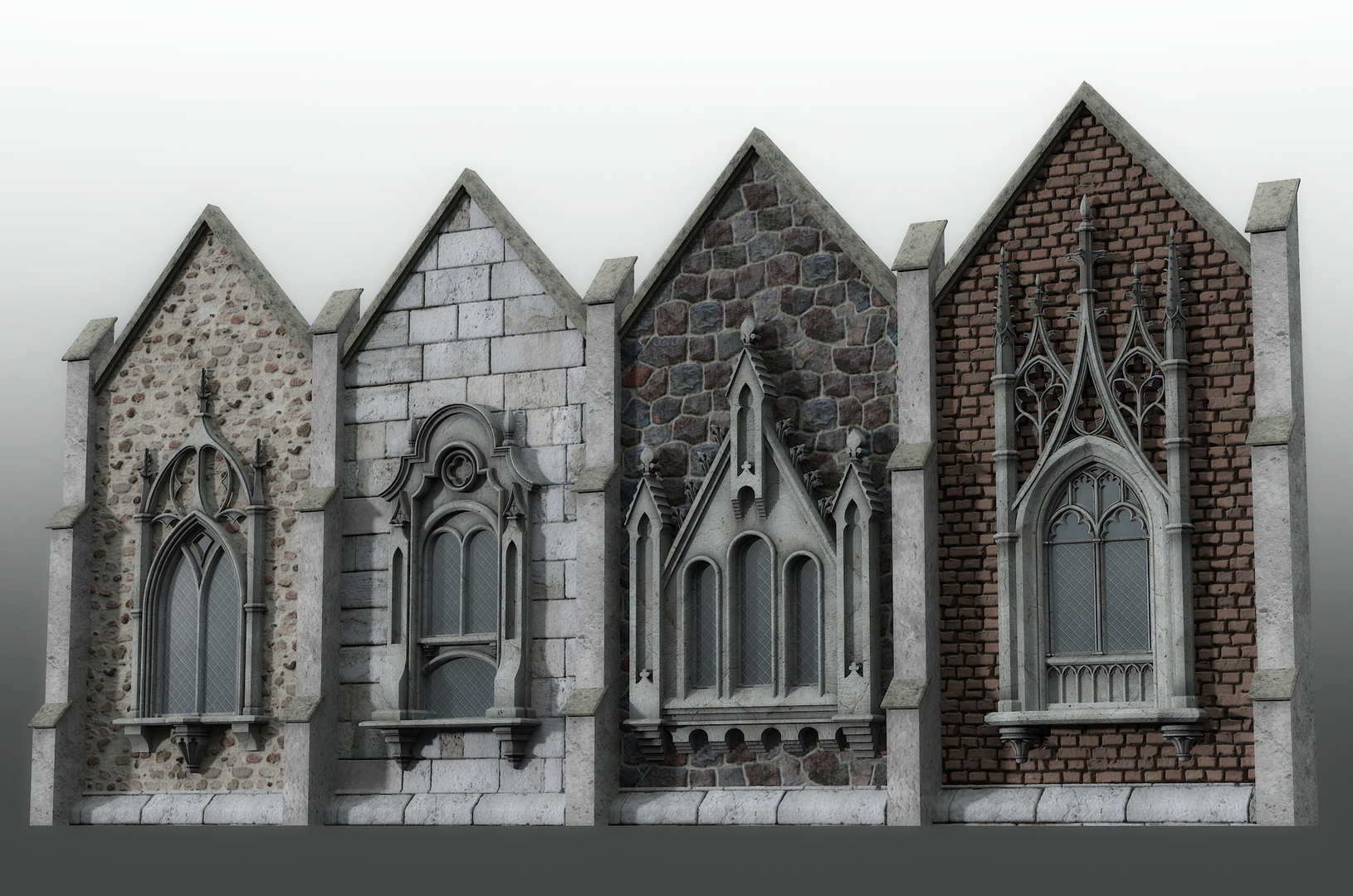 3D gothic windows - TurboSquid 1458555