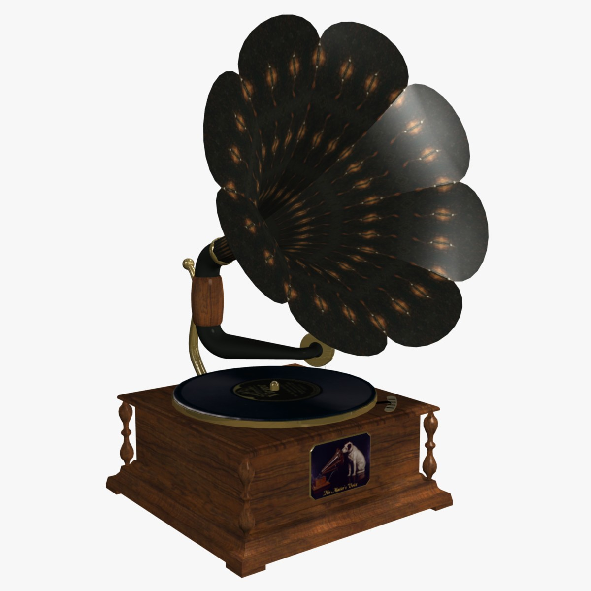antique gramophone 3d 3ds