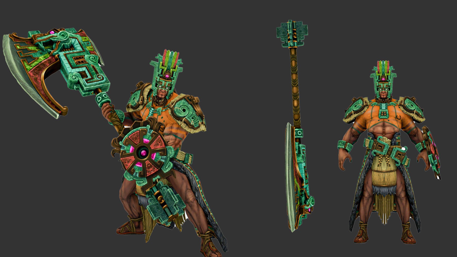 3D Aztec War God 3D Character Model Model - TurboSquid 2396866