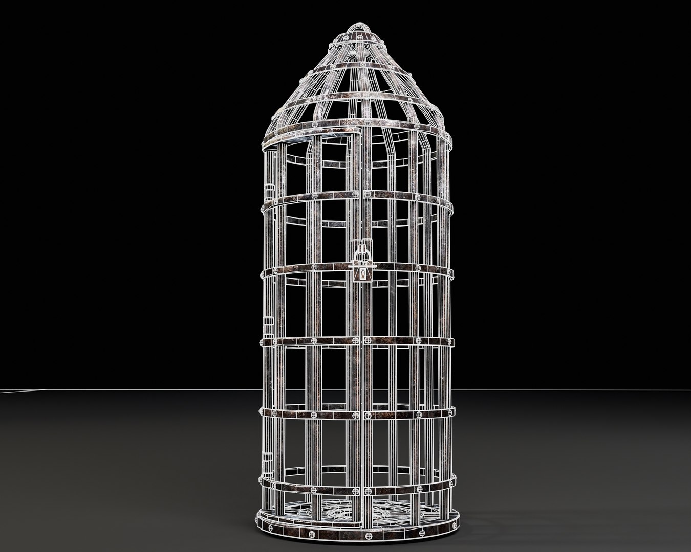 3D Model Medieval Dungeon Iron Cage - TurboSquid 2405411