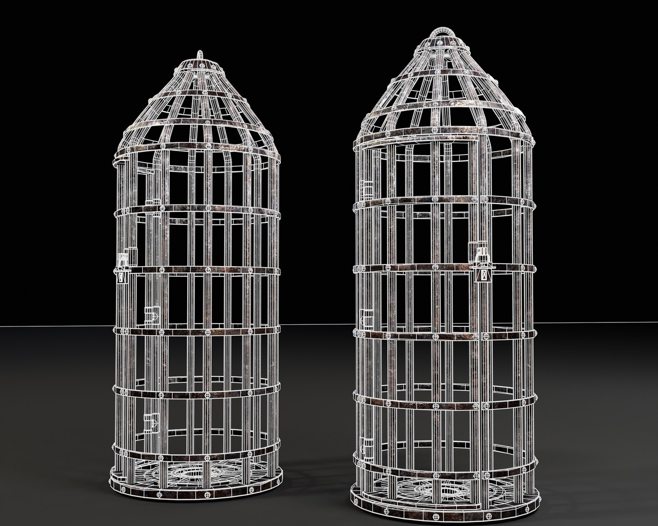 3D Model Medieval Dungeon Iron Cage - TurboSquid 2405411