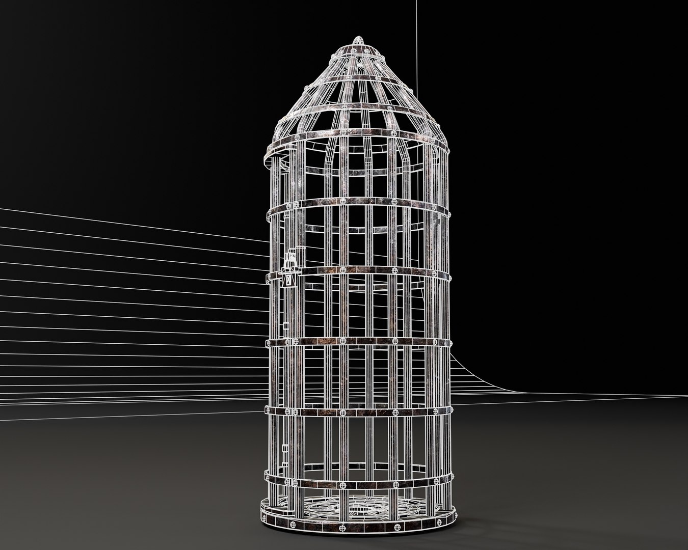 3D Model Medieval Dungeon Iron Cage - TurboSquid 2405411