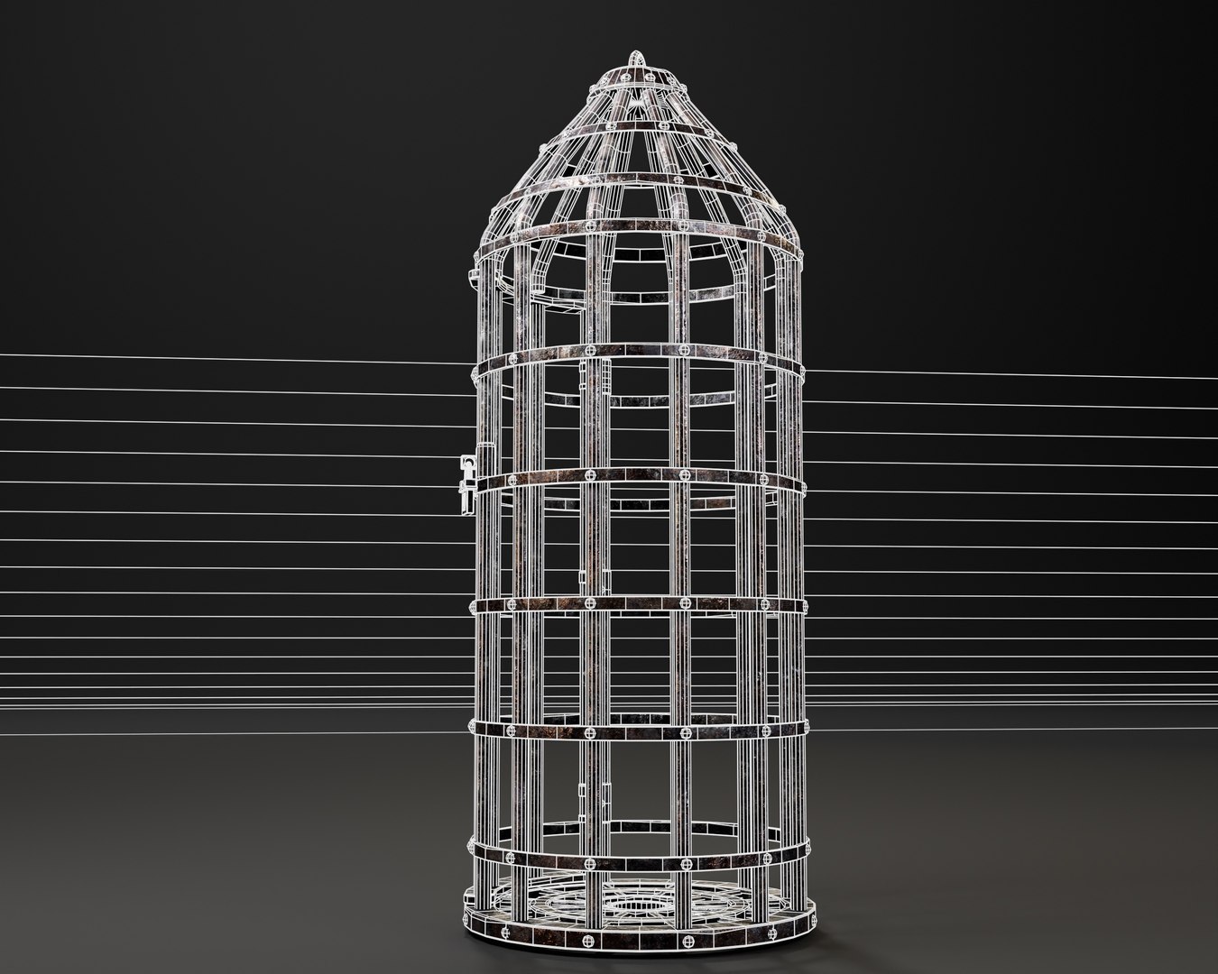 3D Model Medieval Dungeon Iron Cage - TurboSquid 2405411