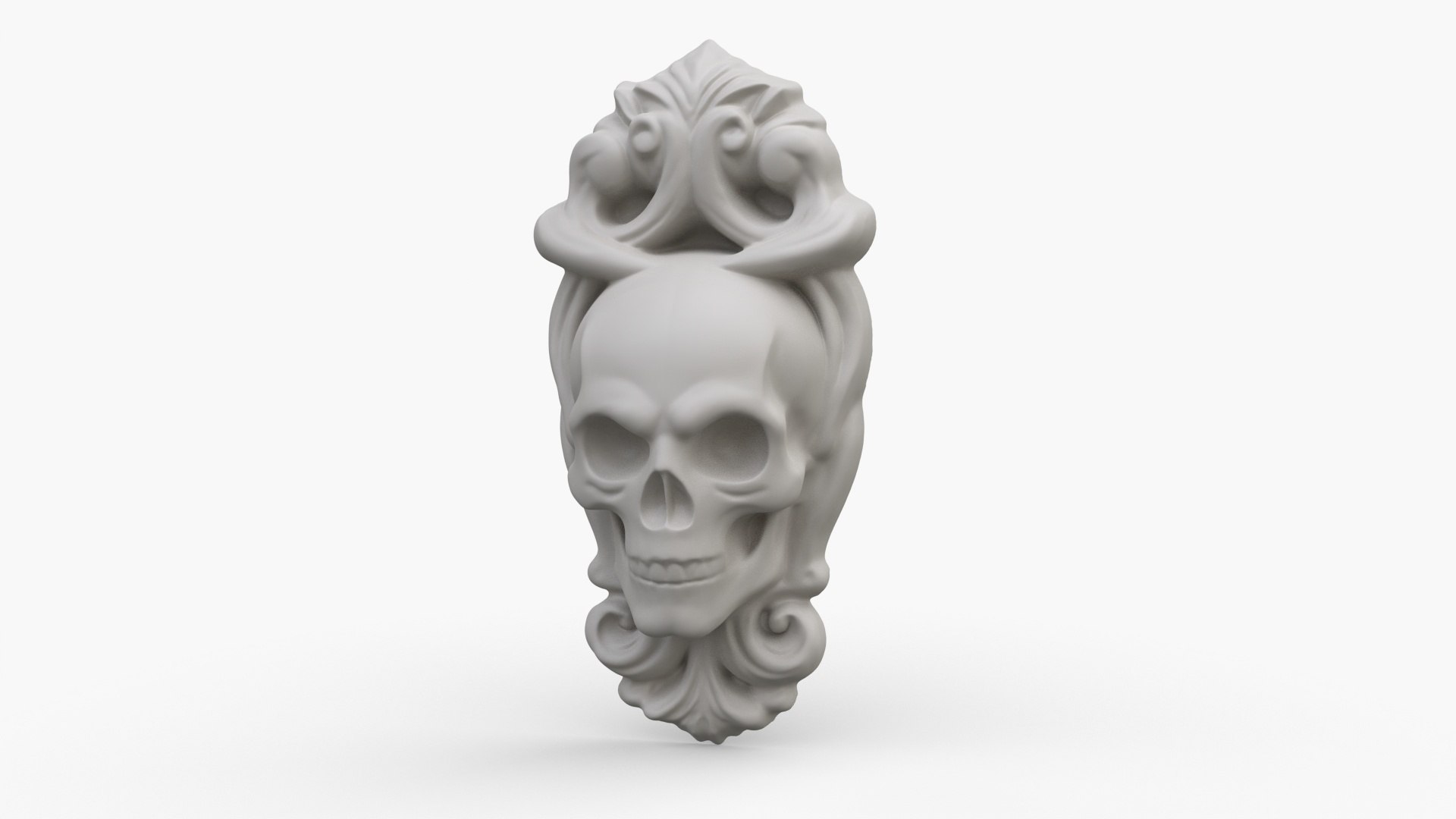3D Decorative Skull Wall Sculpture 1 Model - TurboSquid 2279485