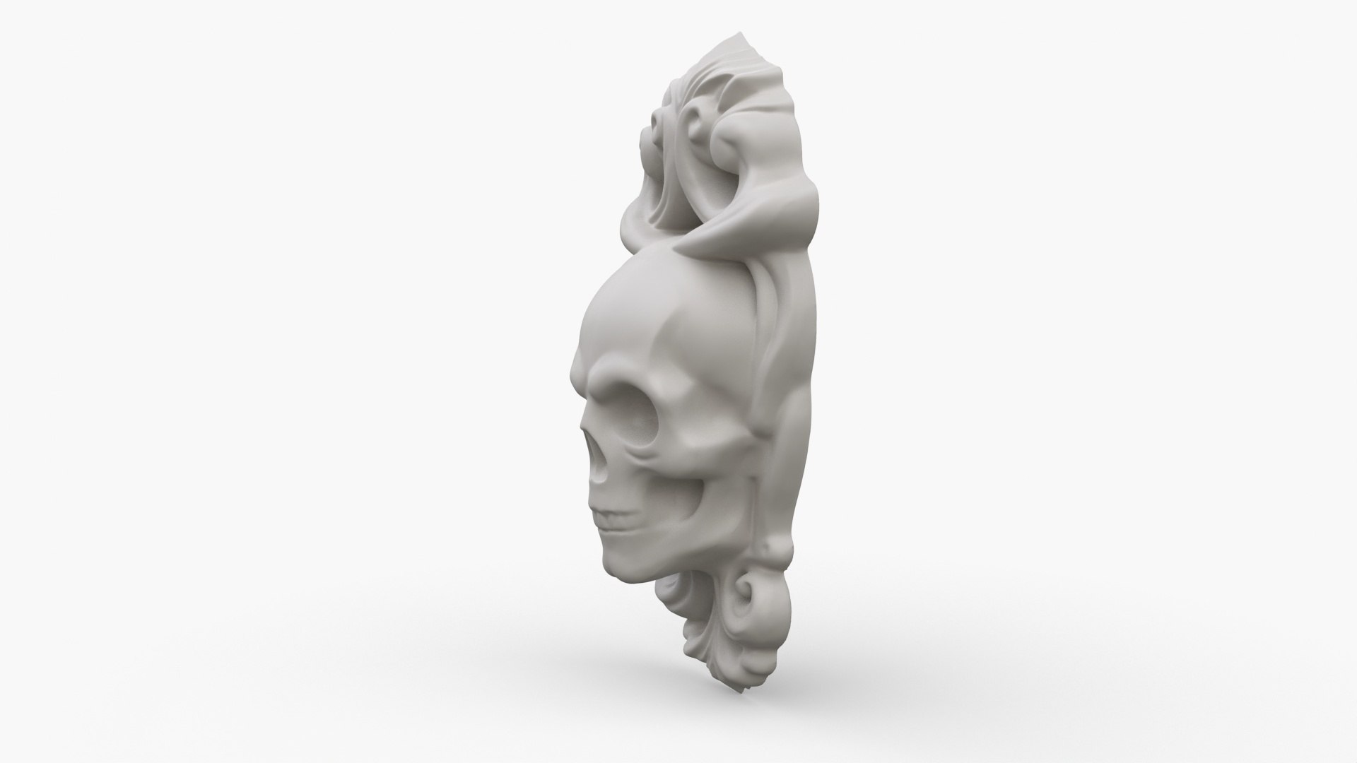 3D Decorative Skull Wall Sculpture 1 Model - TurboSquid 2279485