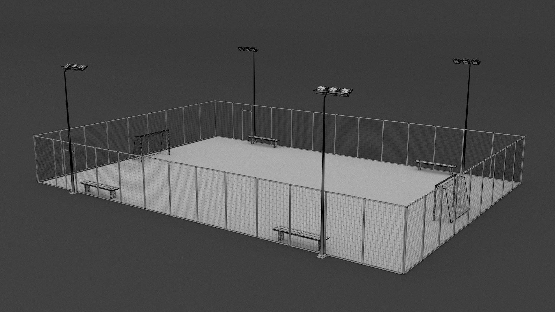 3D Soccer - Football Field 5x5 Model - TurboSquid 2339975