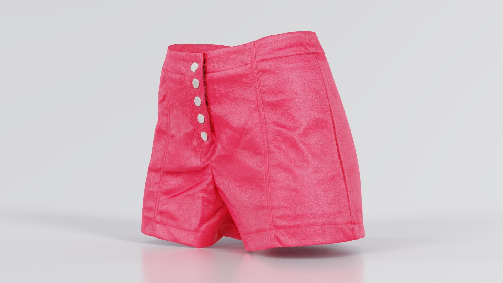 3D Leather Buttons Shorts Remastered Model - TurboSquid 2361873