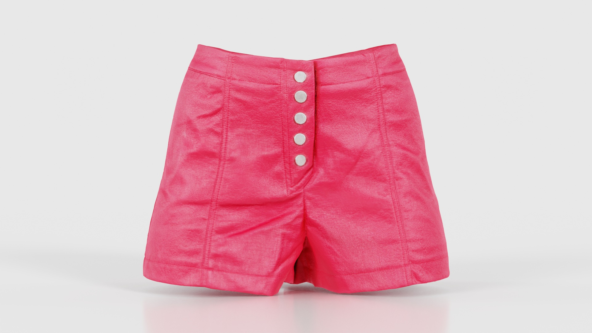 3D Leather Buttons Shorts Remastered Model - TurboSquid 2361873
