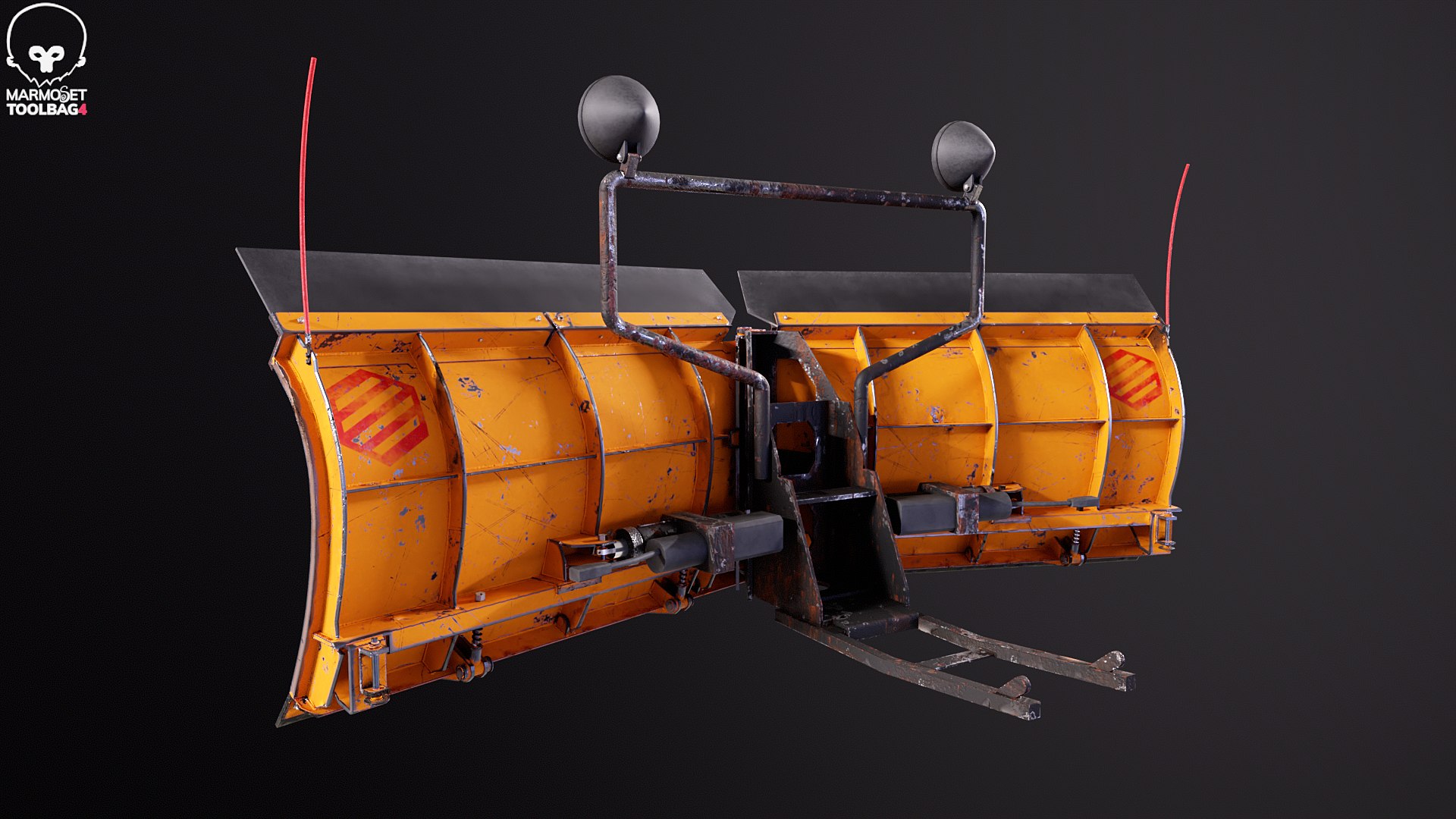Used Snowplow V Blade 3D Model - TurboSquid 2326498