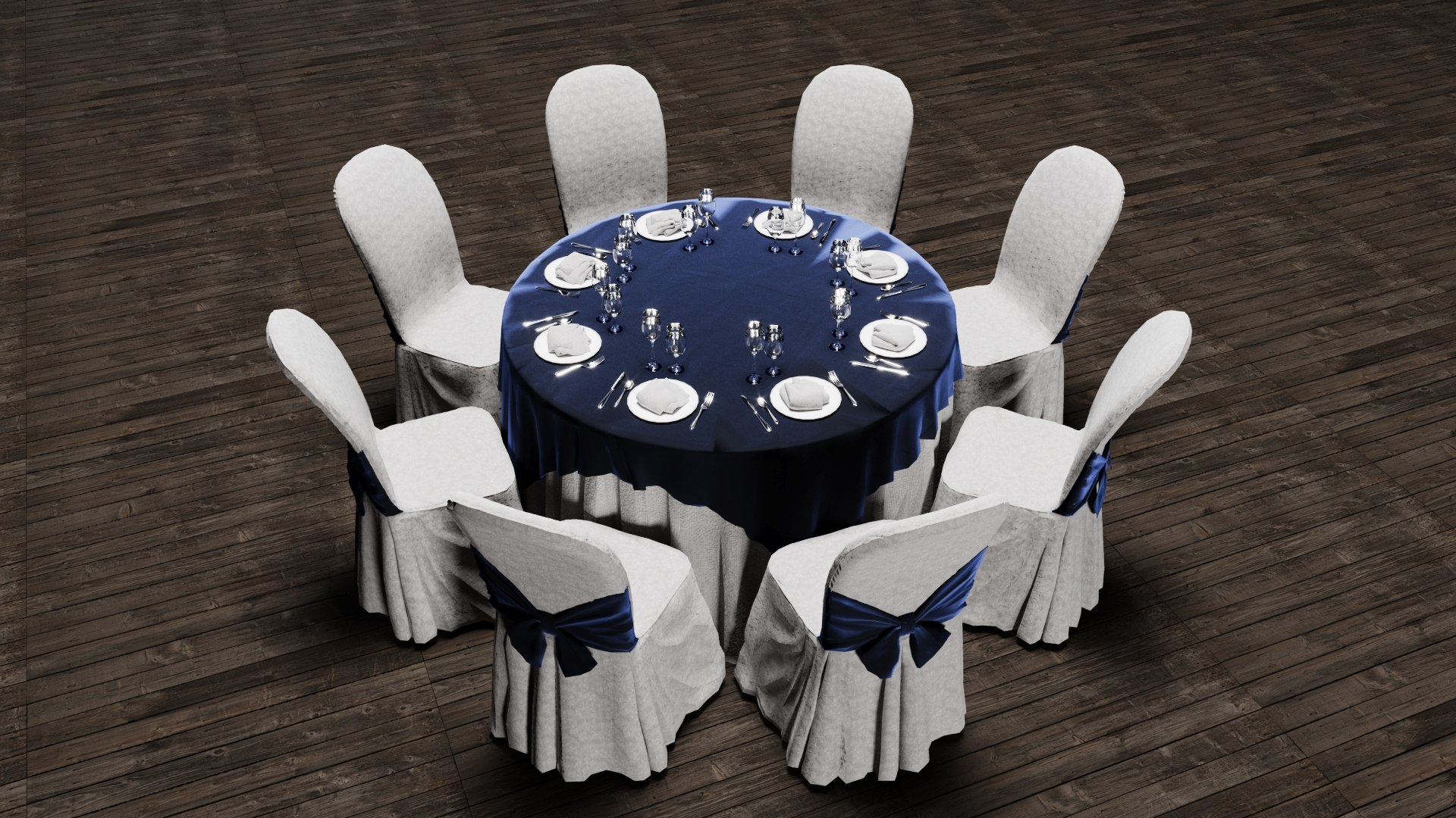 3D Wedding Table Model - TurboSquid 2229874