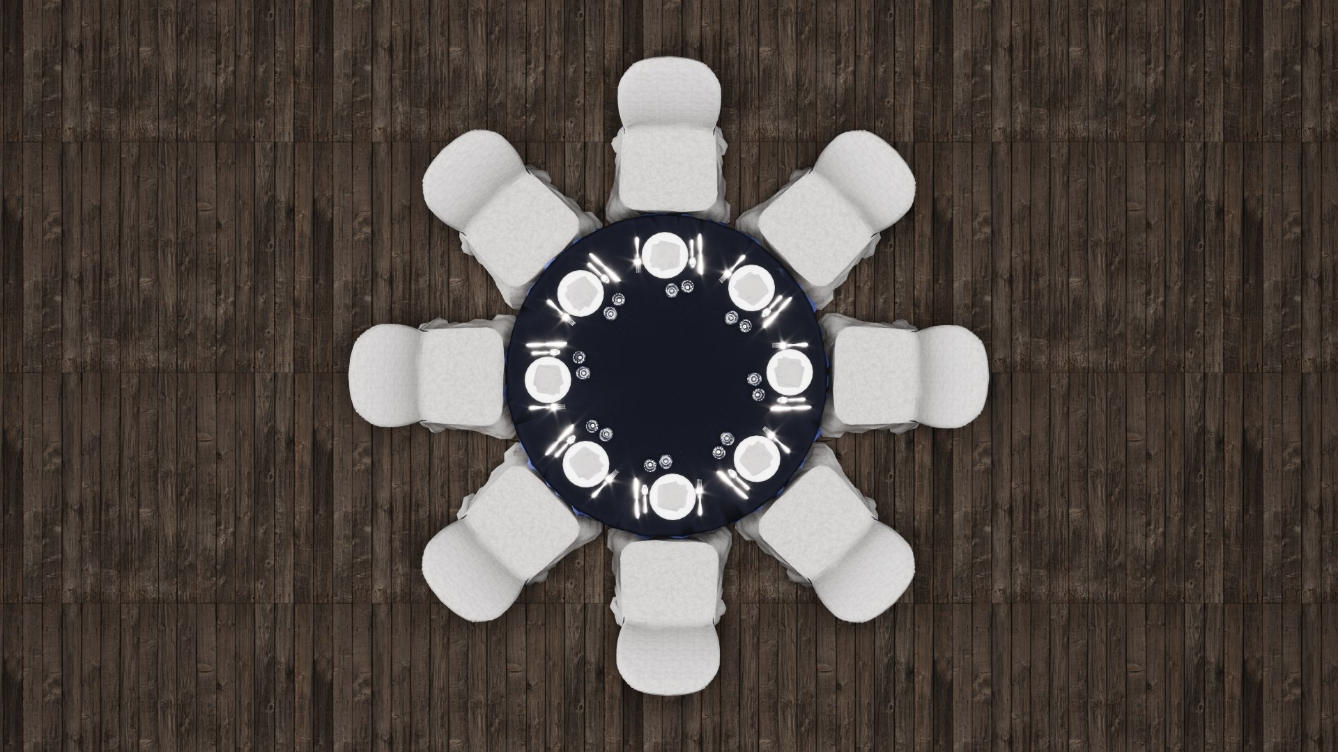 3D Wedding Table Model - TurboSquid 2229874