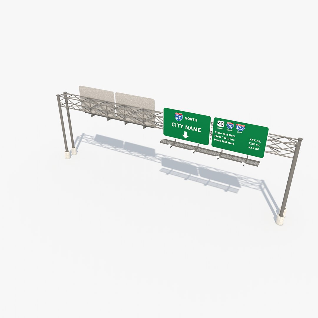 Highway Sign Freeway Dxf