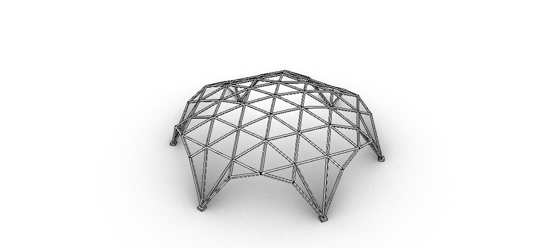 Hexagonal Geodesic Structure 3D model - TurboSquid 2075036