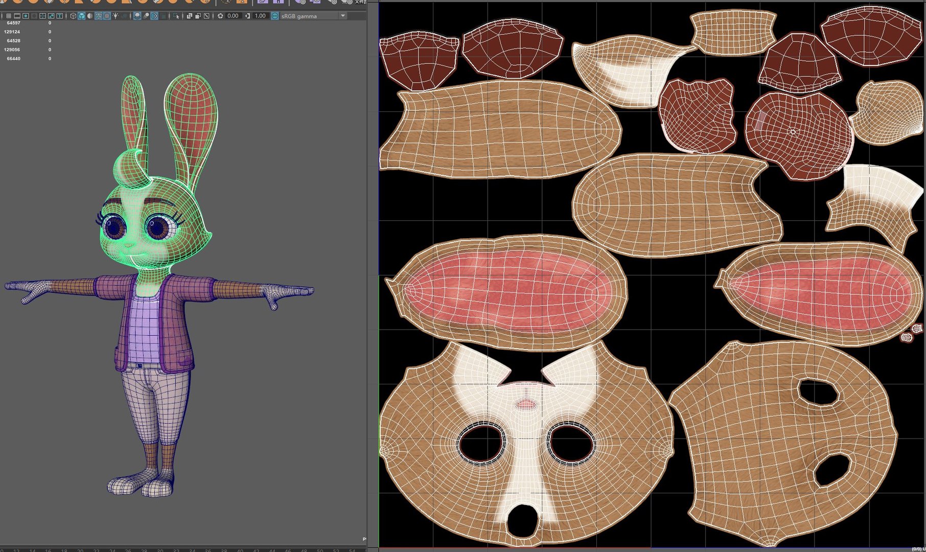 Cartoon rabbit 3D - TurboSquid 2149519