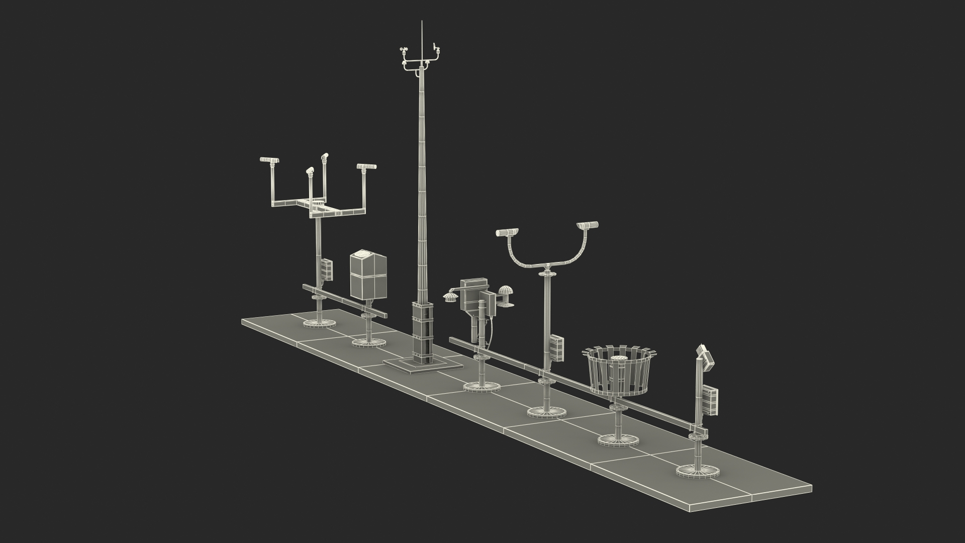 3D Automated Weather Observation System AWOS Set - TurboSquid 1740679