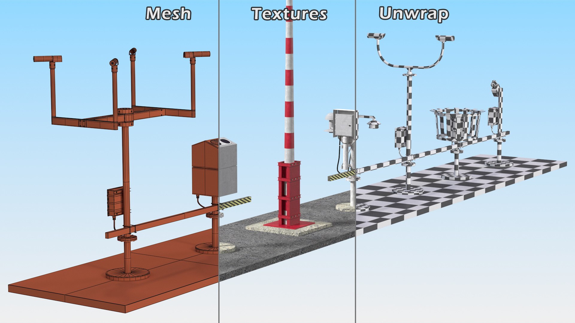 3D Automated Weather Observation System AWOS Set - TurboSquid 1740679