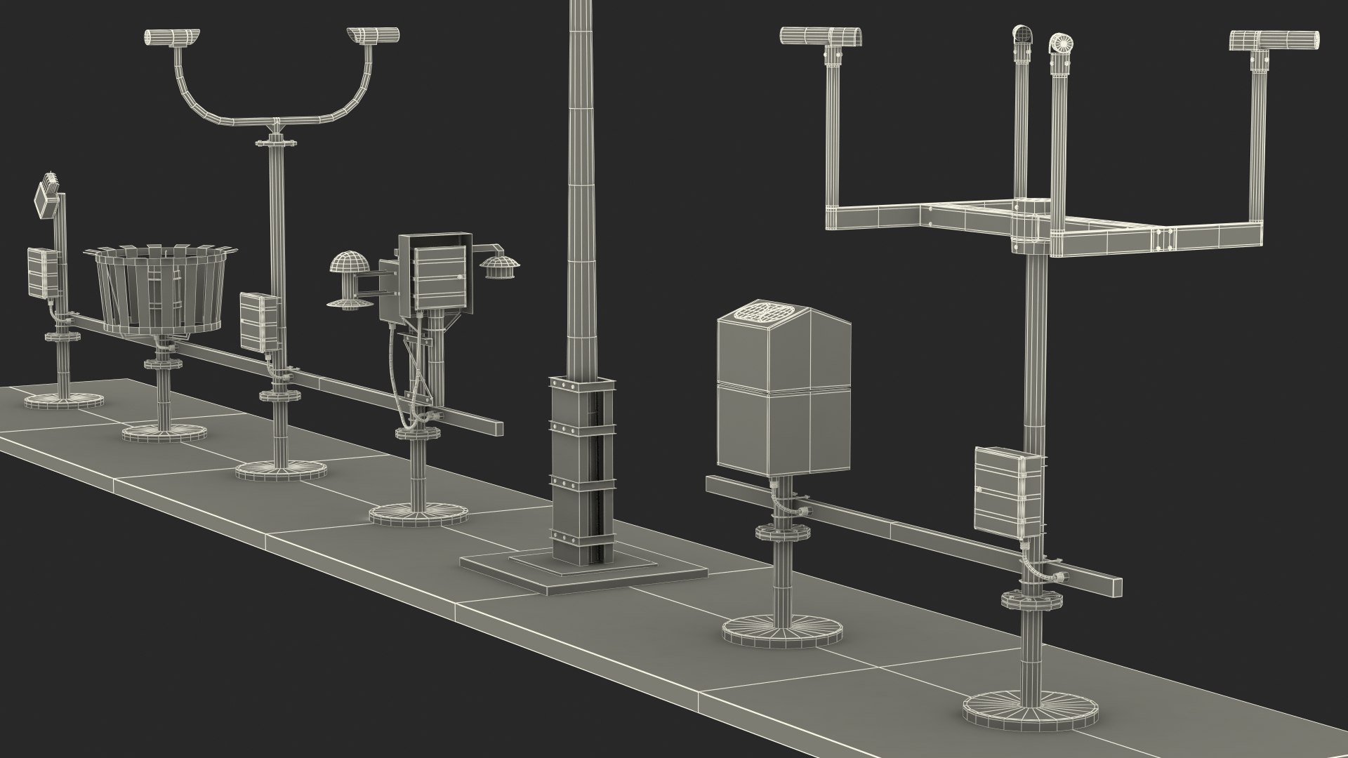 3D Automated Weather Observation System AWOS Set - TurboSquid 1740679