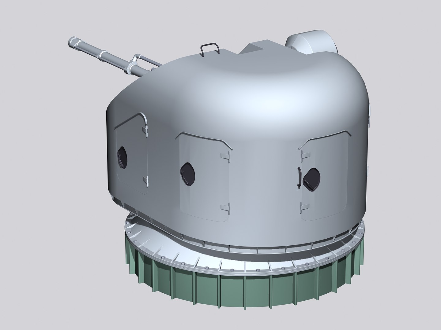 3d Ak-176 76 Gun Mount Model