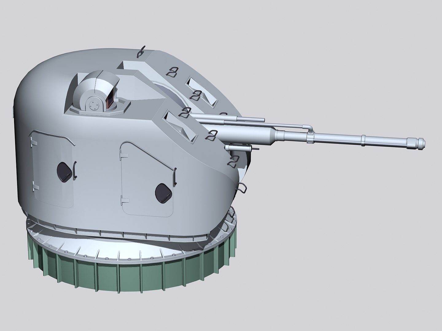 3d Ak-176 76 Gun Mount Model