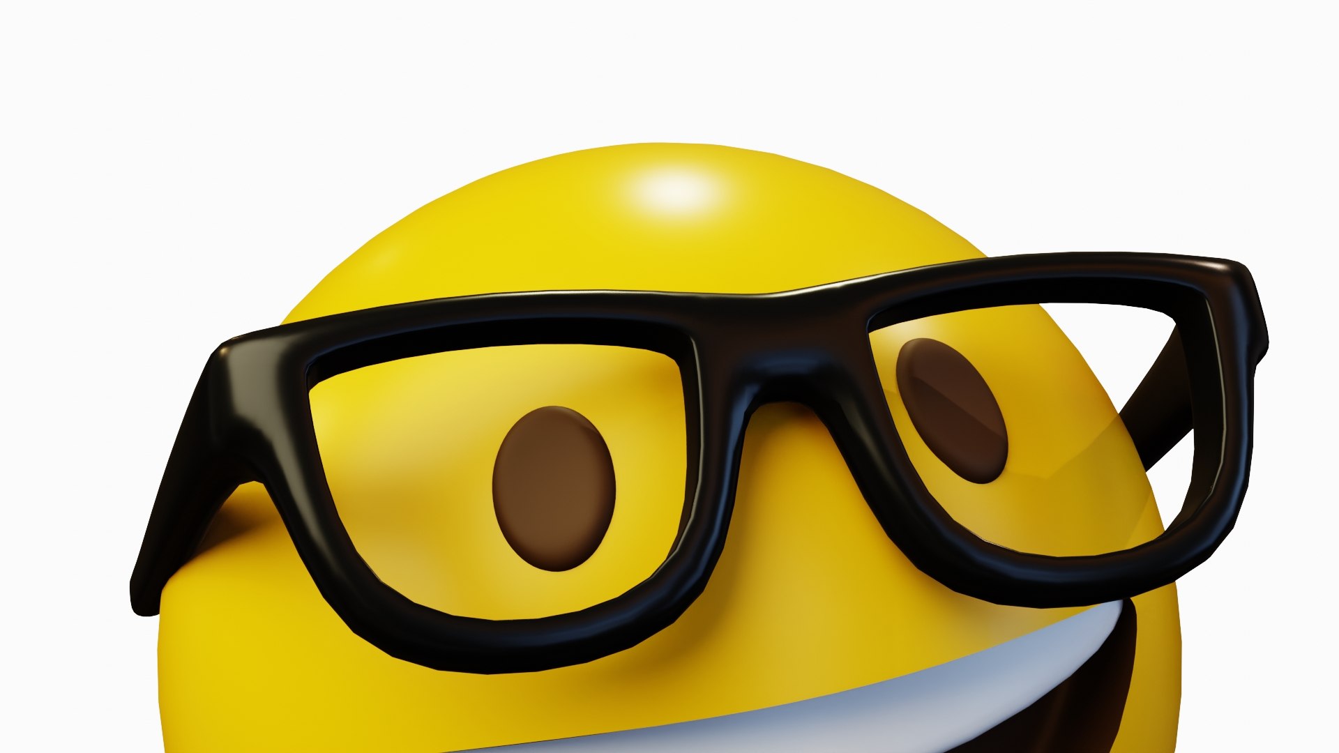Nerd Glasses Face Emoticon Emoji Or Smiley 3D Model - TurboSquid 2195043