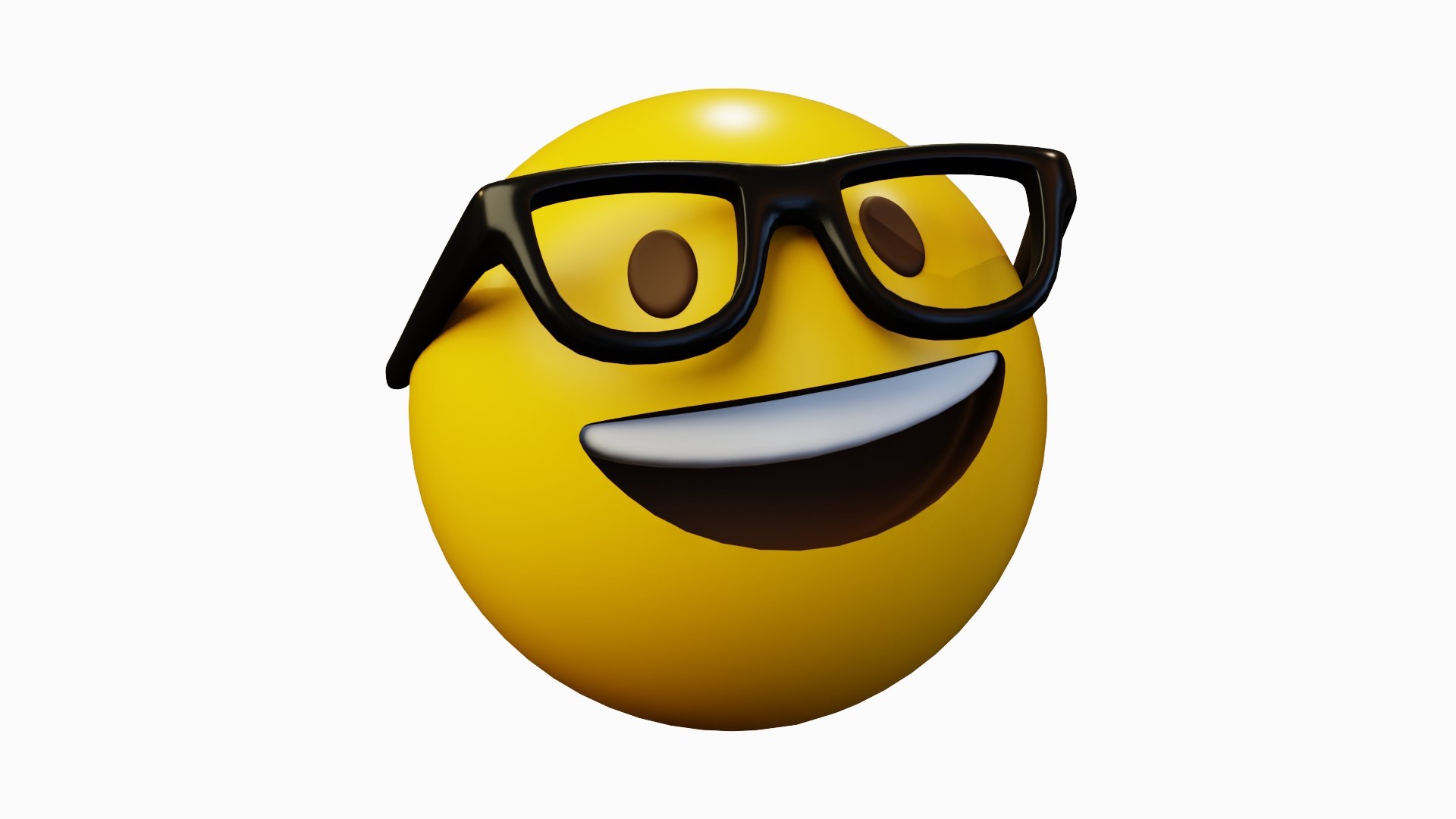 Nerd Glasses Face Emoticon Emoji Or Smiley 3D Model - TurboSquid 2195043