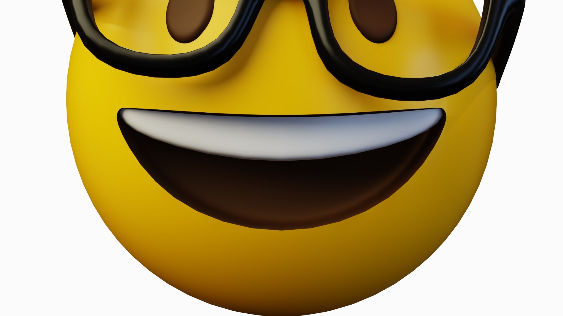 Nerd Glasses Face Emoticon Emoji Or Smiley 3D Model - TurboSquid 2195043
