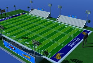 3D Football Field Models - Browse & Download Formats - TurboSquid
