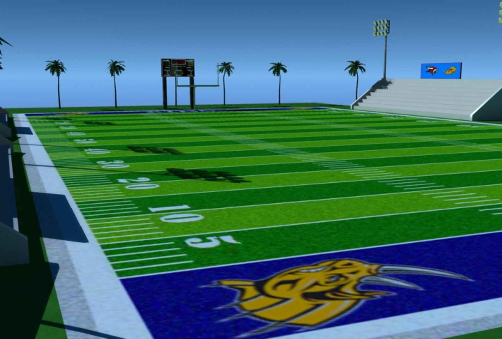 3d football field model