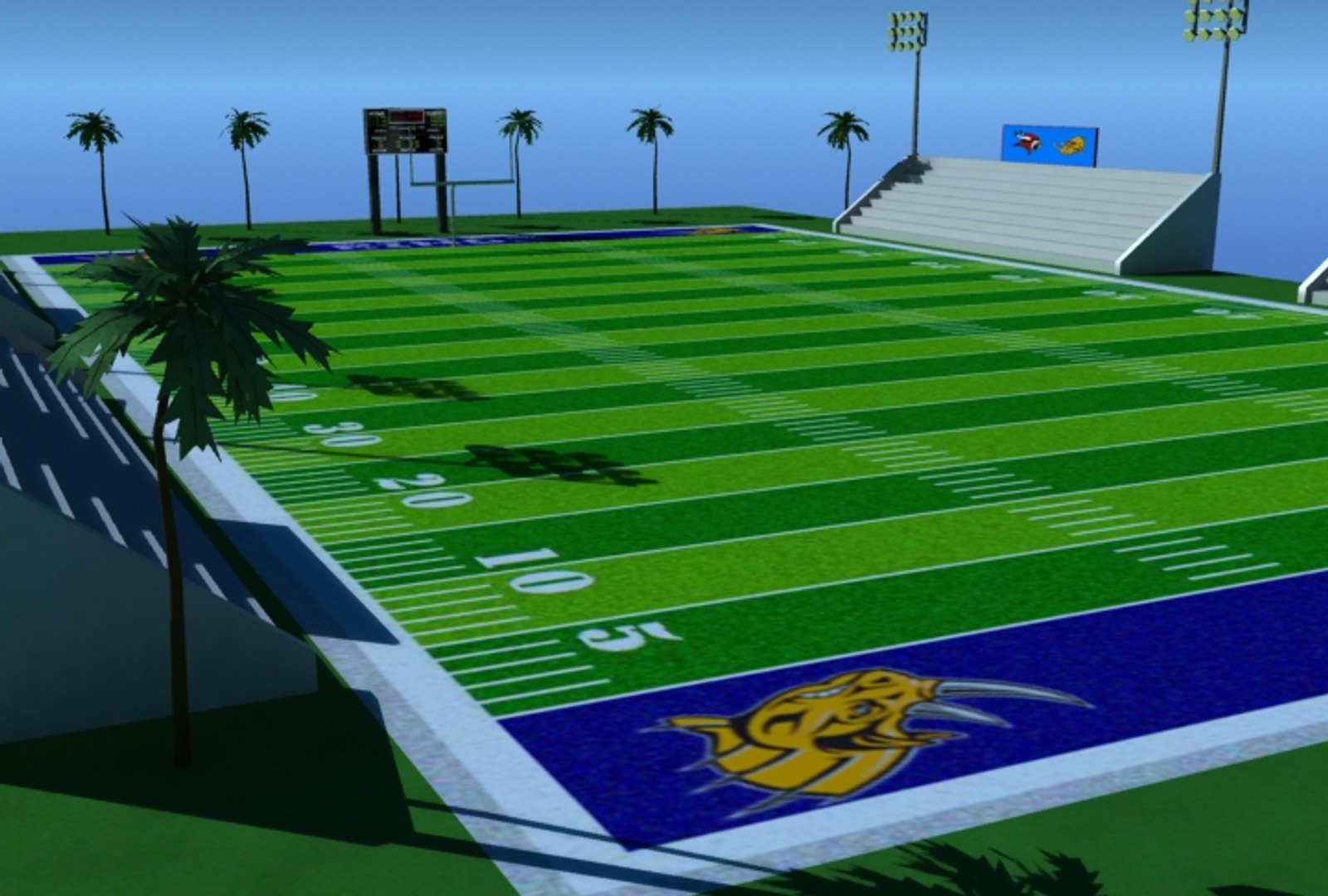 3d football field model