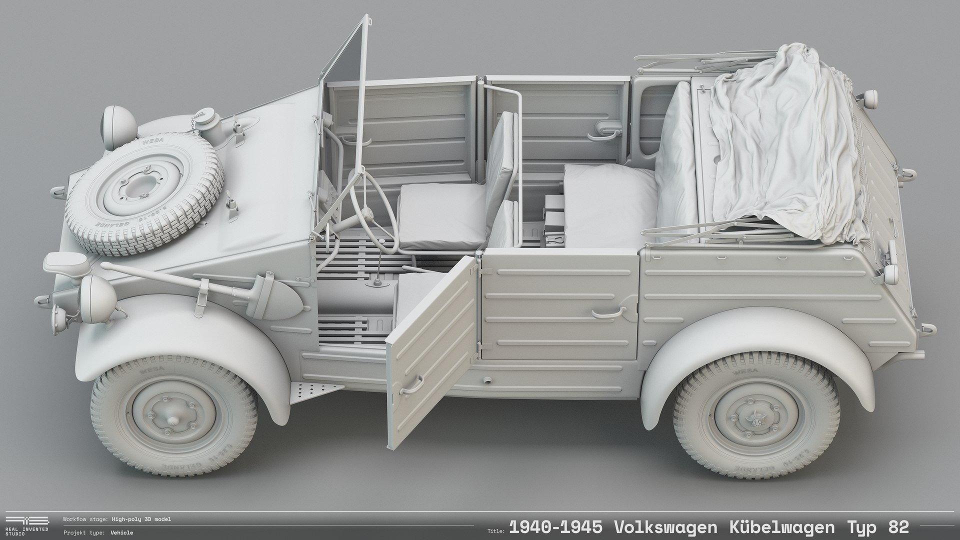 Volkswagen Kubelwagen Typ 82 3D - TurboSquid 2282192