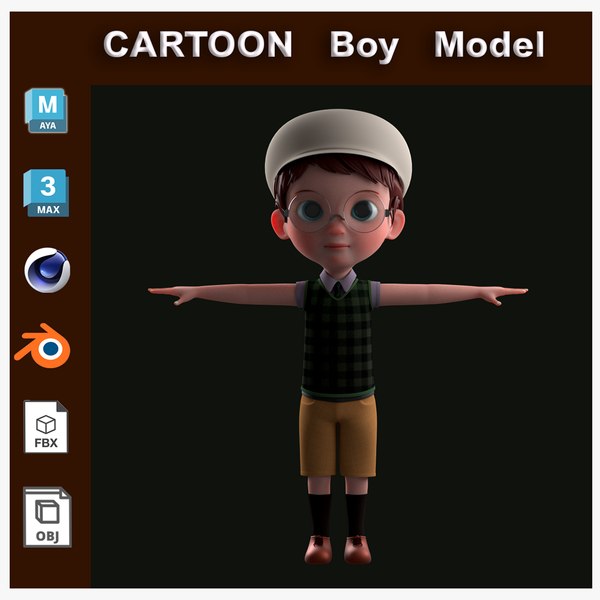 Cartoon Boy NoRig 3D model - TurboSquid 2010459