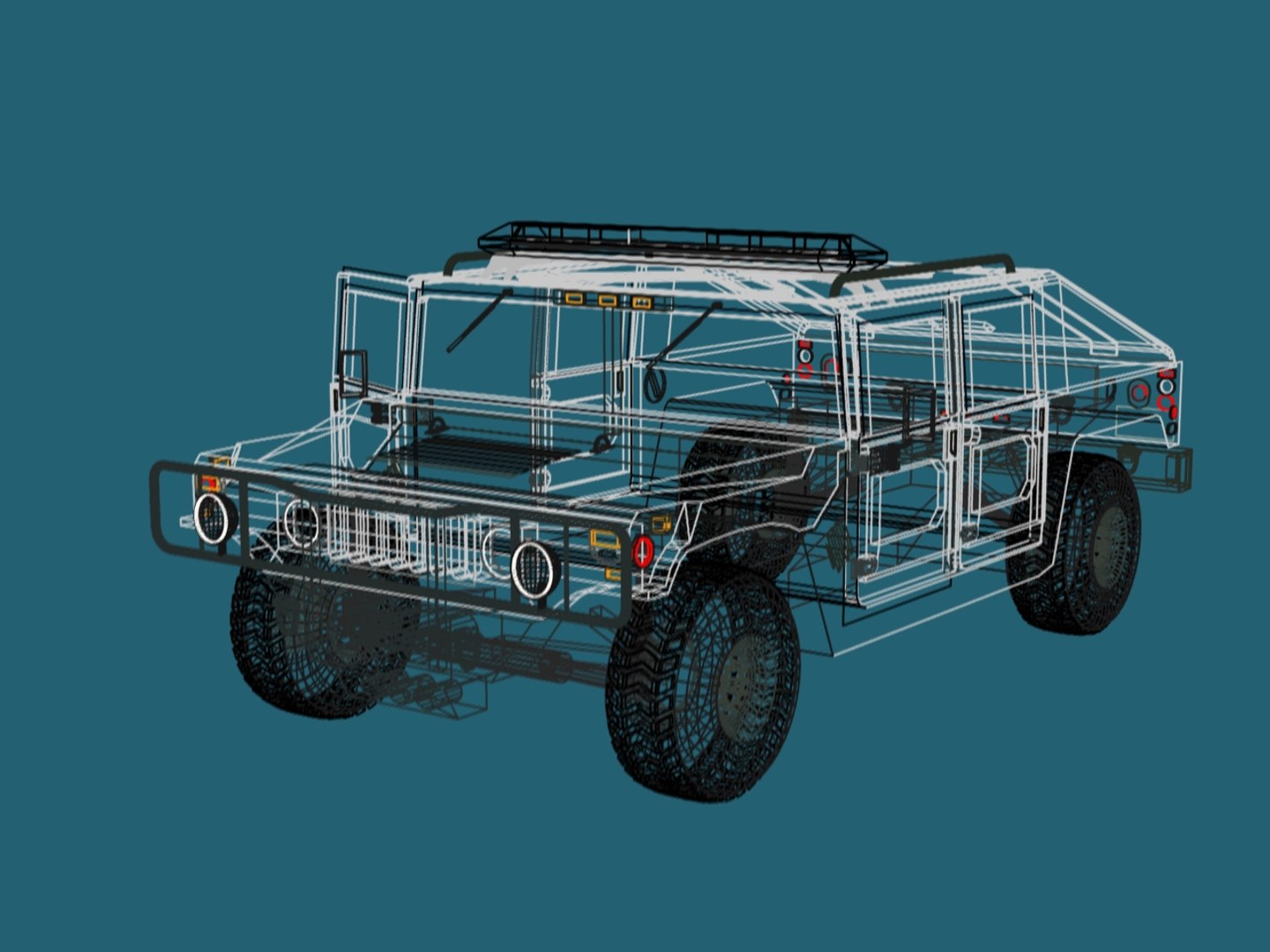 3d Model Resolution Hummer Military